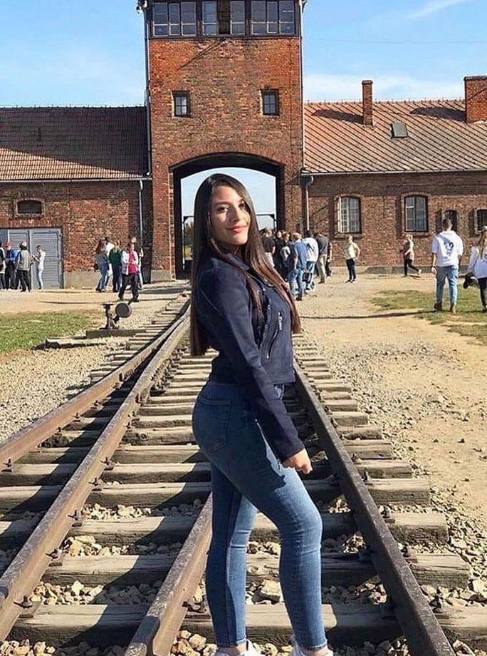 Being an Instagram thot in front of Auschwitz - 9GAG