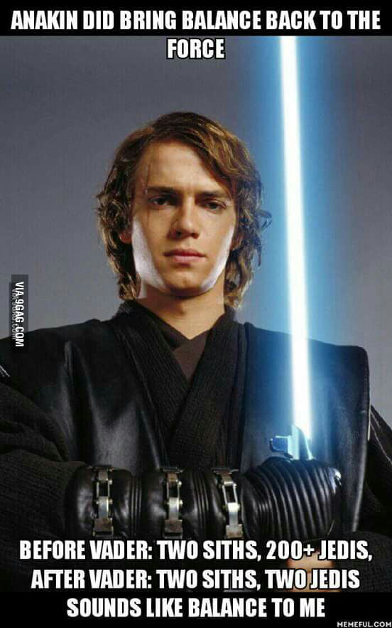 Omg I laughed way too hard . Poor Anakin - 9GAG
