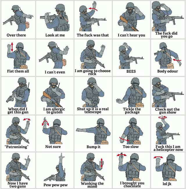 Spec ops hand signals explained - 9GAG