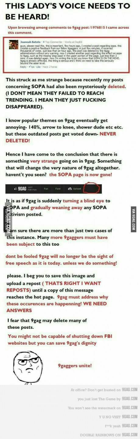 Stop censorship! - 9GAG