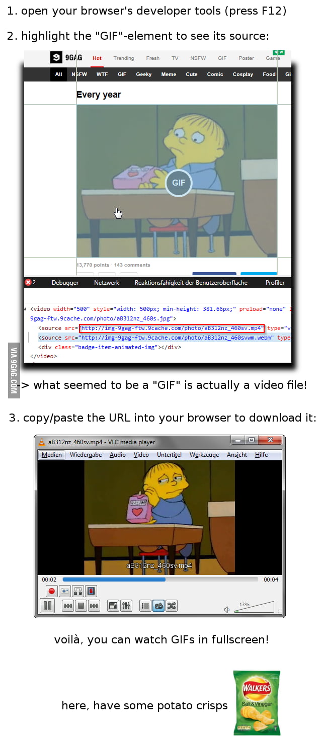 How to watch 9gag GIFs in fullscreen - 9GAG