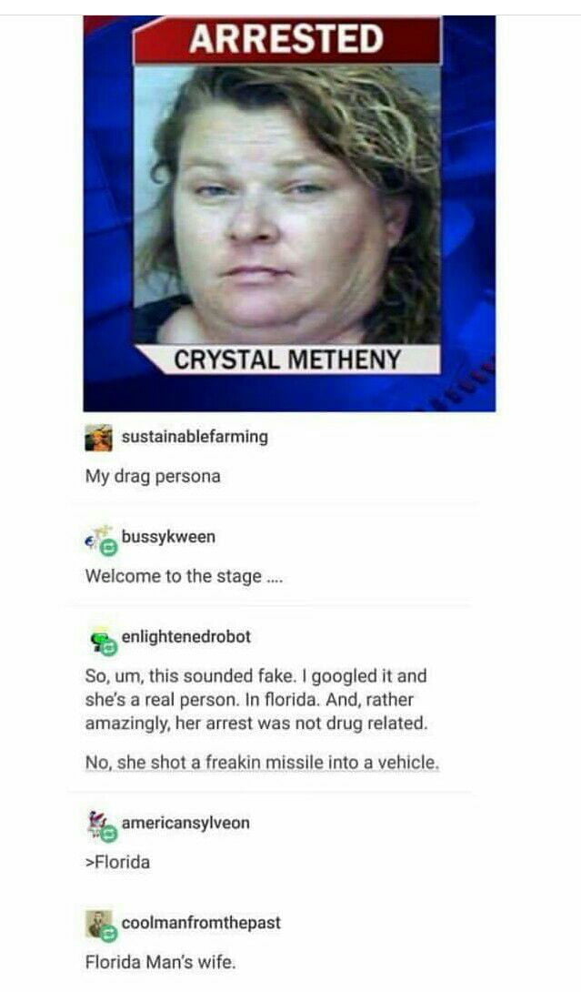 Crystal Metheny, Florida Man's Wife - 9GAG
