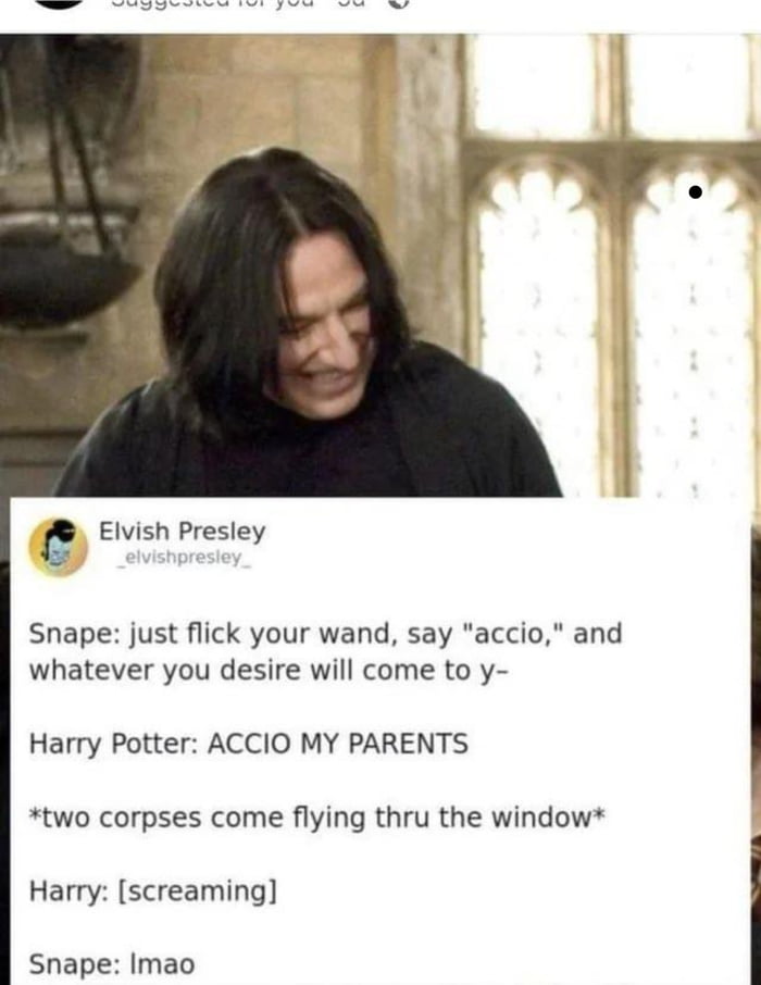 The only time Snape would laugh. - 9GAG
