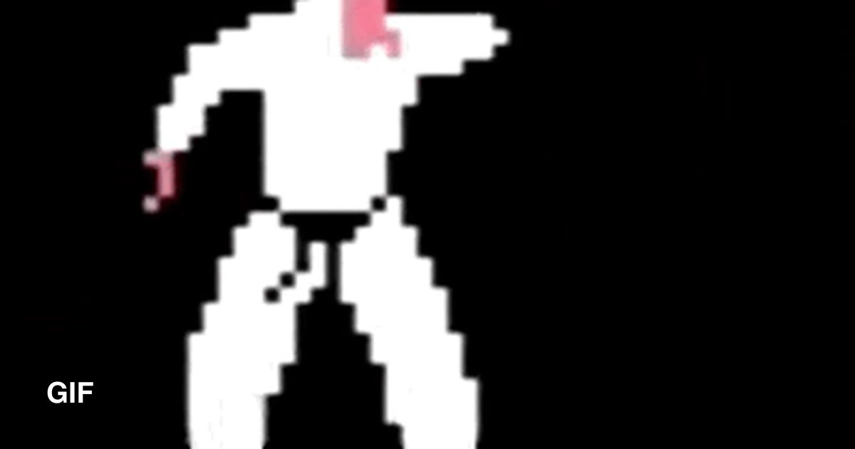 8 bit Karate Dancing Man - Gif'd from Triad's C64 Demo "Continuum" - 9GAG