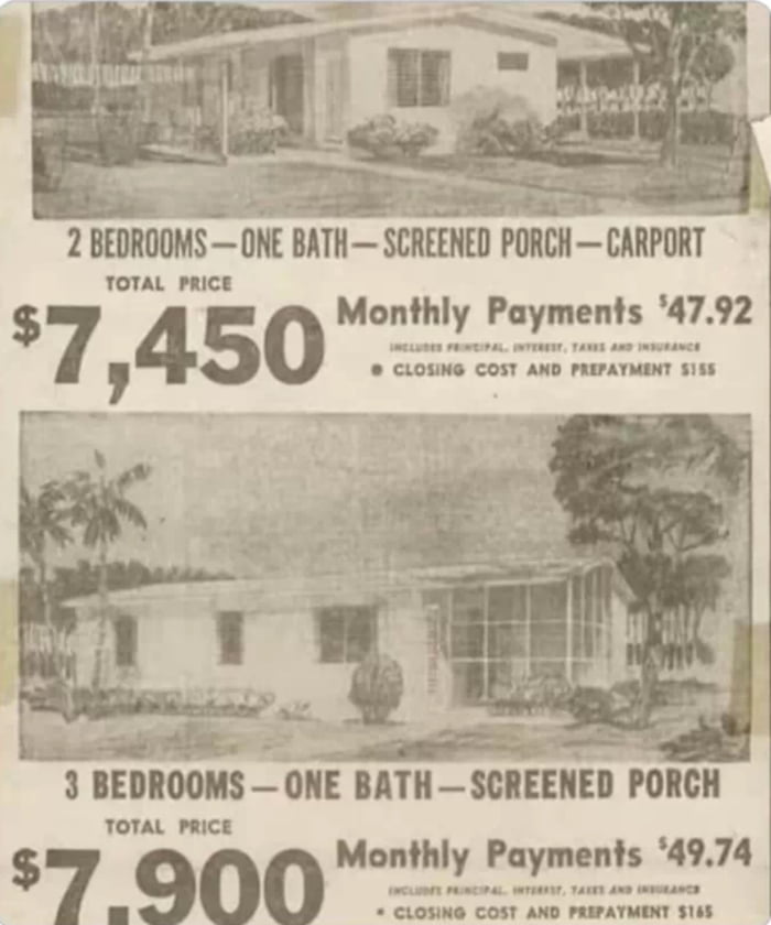 House Prices In The 1950s 9GAG