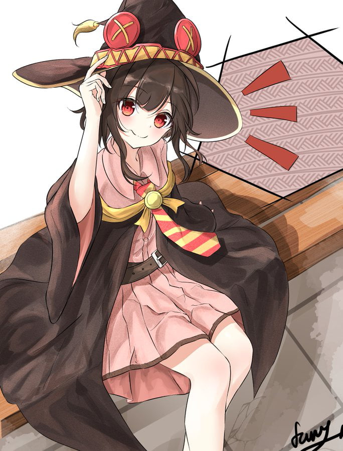 Megumin skipping school (By ふぁらっと) - 9GAG