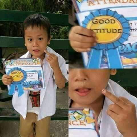 Good attitude award well deserved. - 9GAG