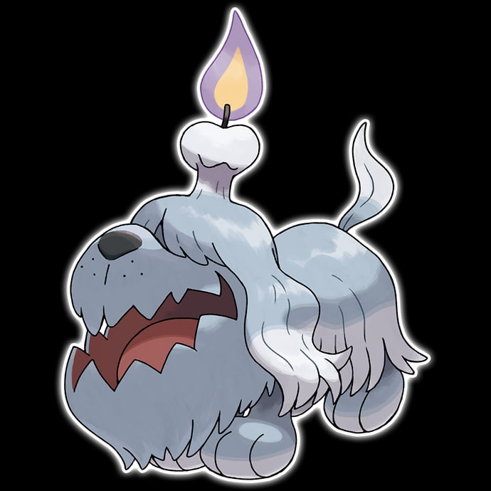 Official artwork of Greavard, the new Ghost-type Pokémon - 9GAG