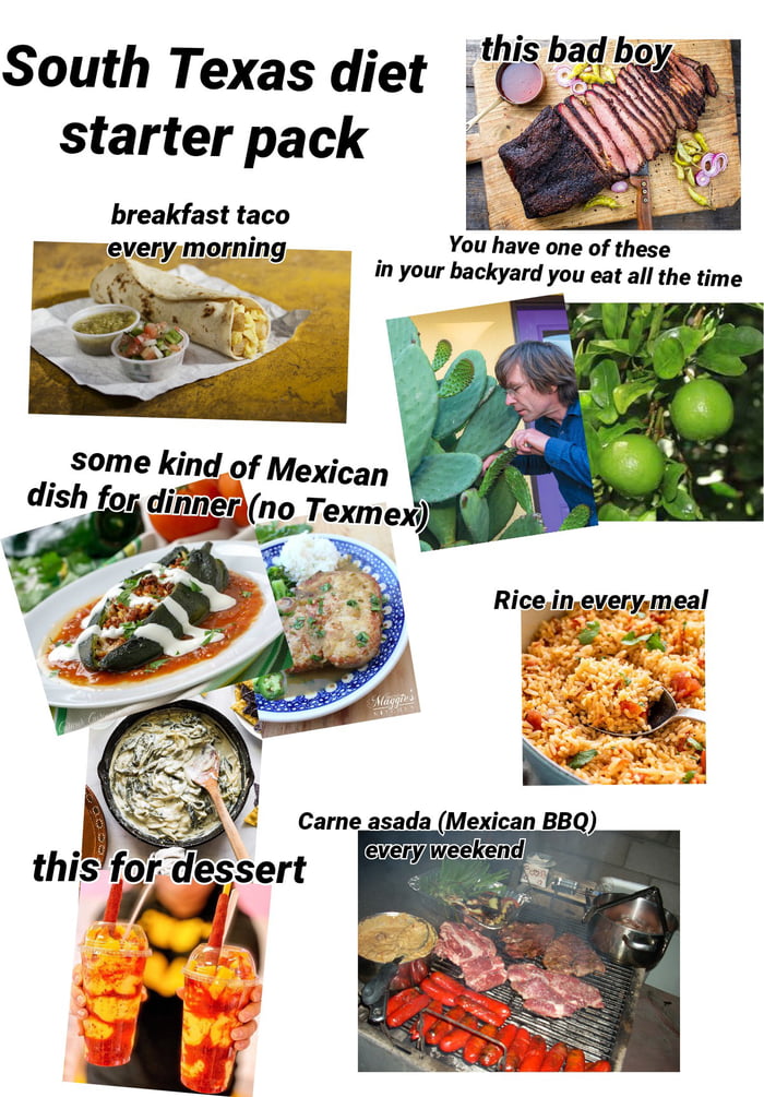 South Texas diet starter pack - 9GAG