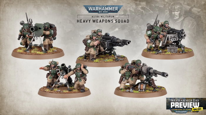 Warhammer Day Preview Cadian Heavy Weapon Squad 9gag 7323