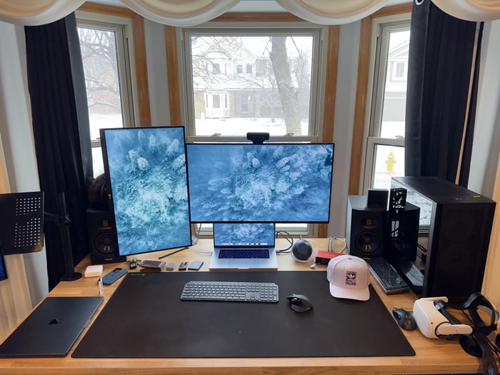 WFH snowday new setup - 9GAG