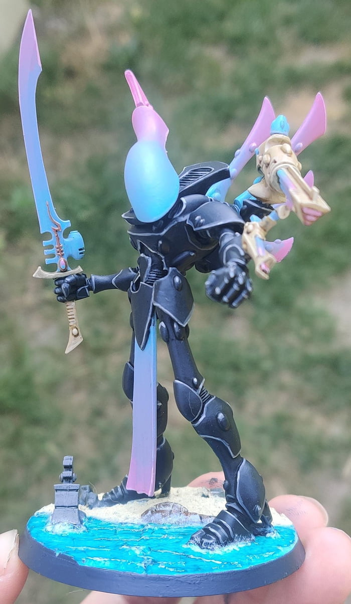 Eldar Vaporwave army in progress : Wraithlord - 9GAG