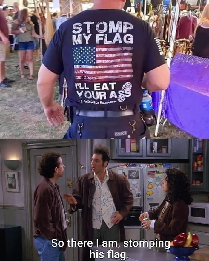 You stomp his flag…and he rewards you for it? Nice!! - 9GAG
