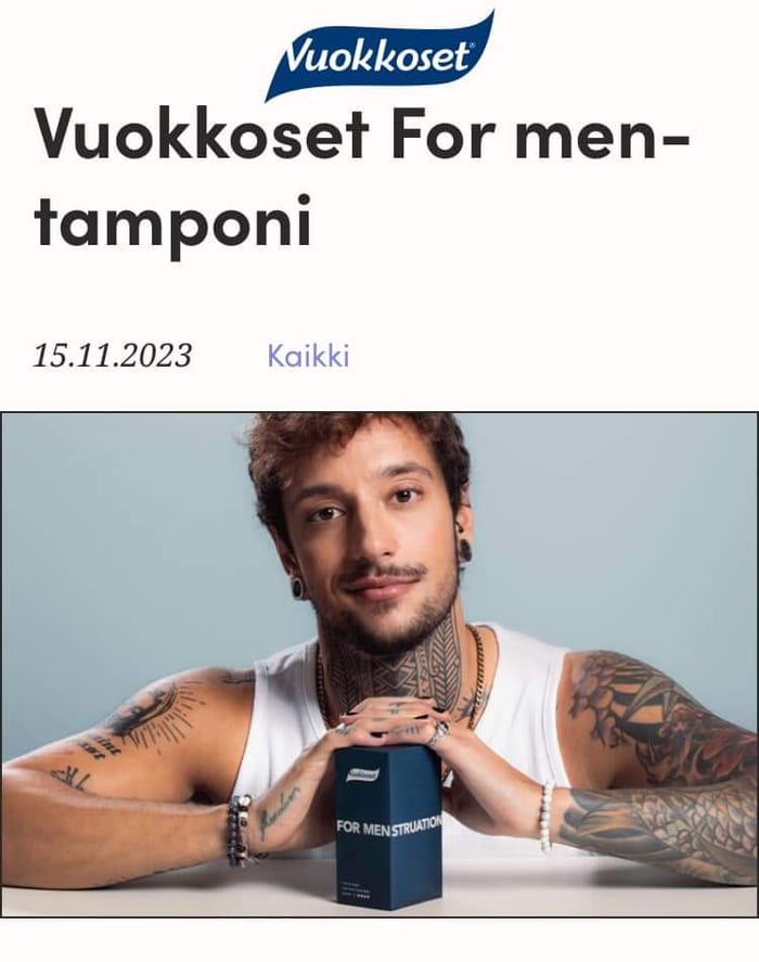 Finland started making tampons for men. - 9GAG