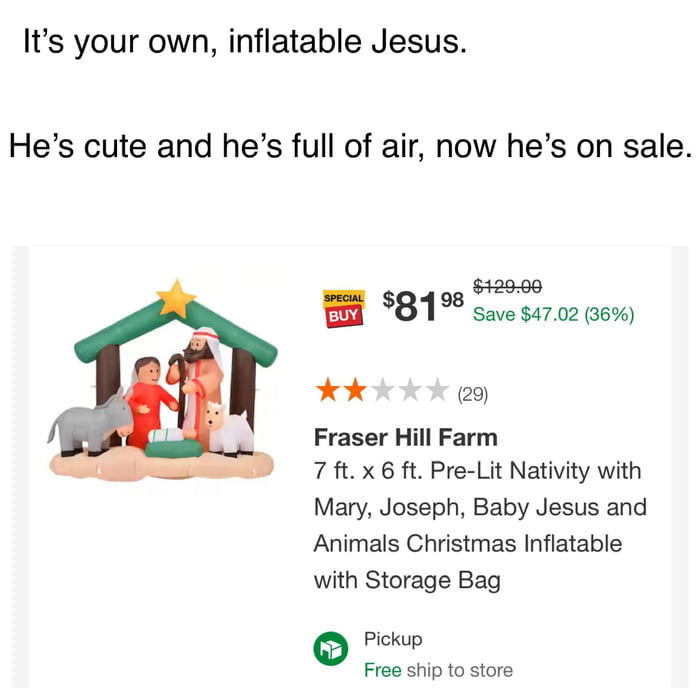 Inflatable Jesus - 9GAG