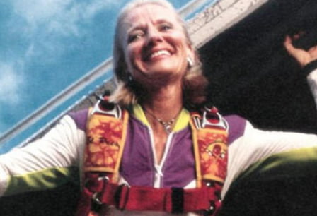 In 1999, Joan Murray survived a sky diving accident by landing on a ...