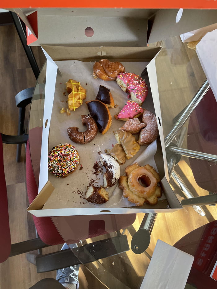 POS co worker sampled every donut - 9GAG