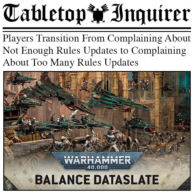The first rule of 40k is: you complain about 40k. - 9GAG