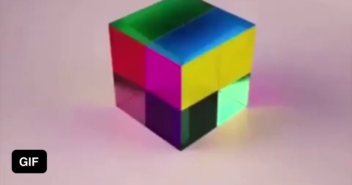 Spinning Cube prism - 9GAG