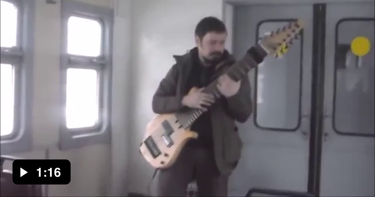12 String Bass On A Train - 9GAG