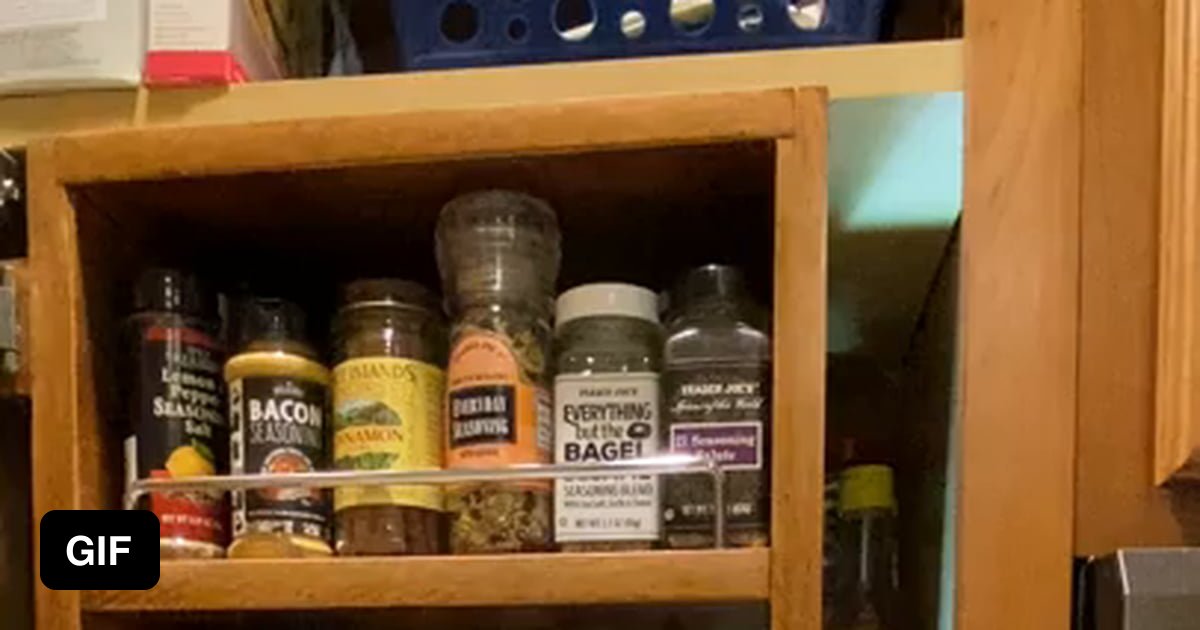 Built a hinged spice rack this week. - 9GAG
