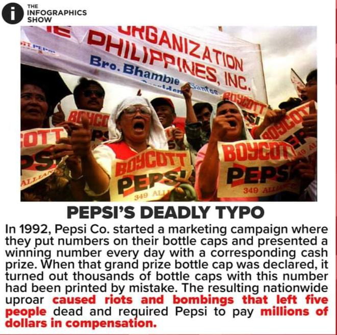 Deadly Typo = Pepsi - 9GAG