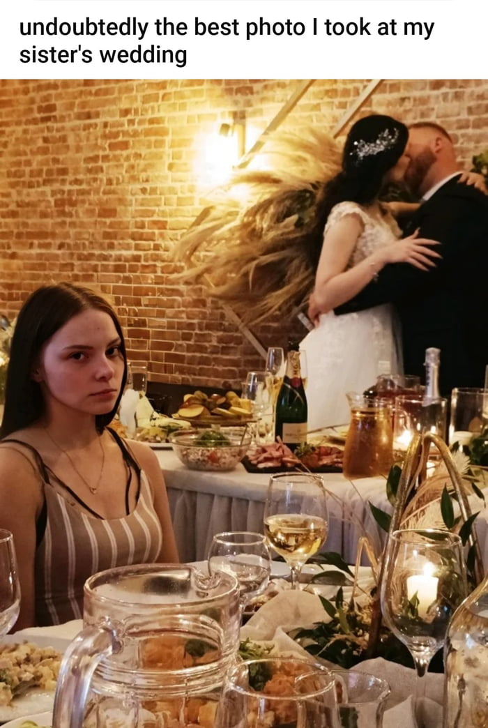 That's a woman who's spent the whole night being poked by Aunties and ...