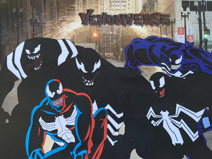 Made this in Adobe Illustrator. The Venoms in the picture are Spider ...