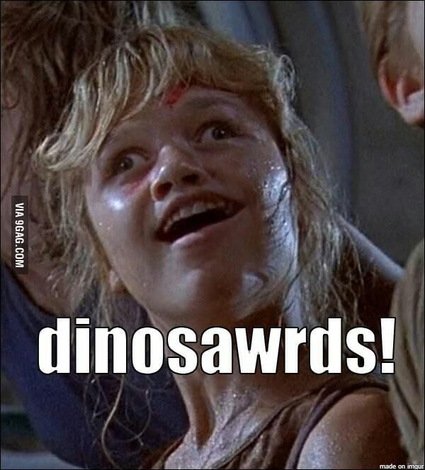 Derpy raptor lunch - 9GAG