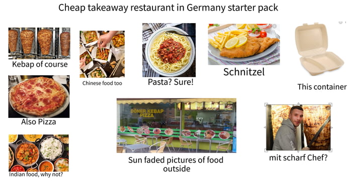 Cheap takeaway restaurant in Germany starter pack - 9GAG