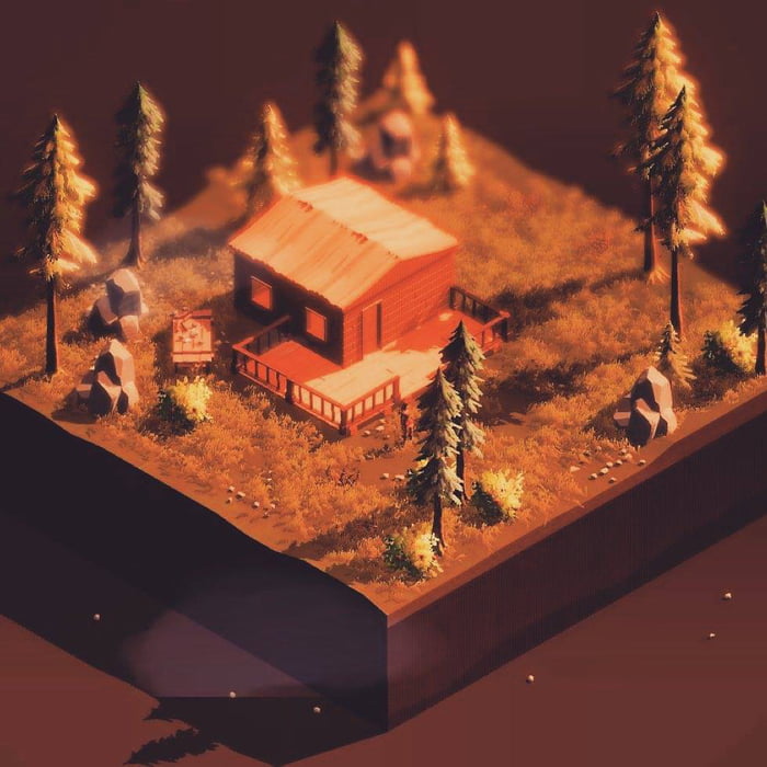 Isometric cabin in the woods I made for my own video game. Hope you ...