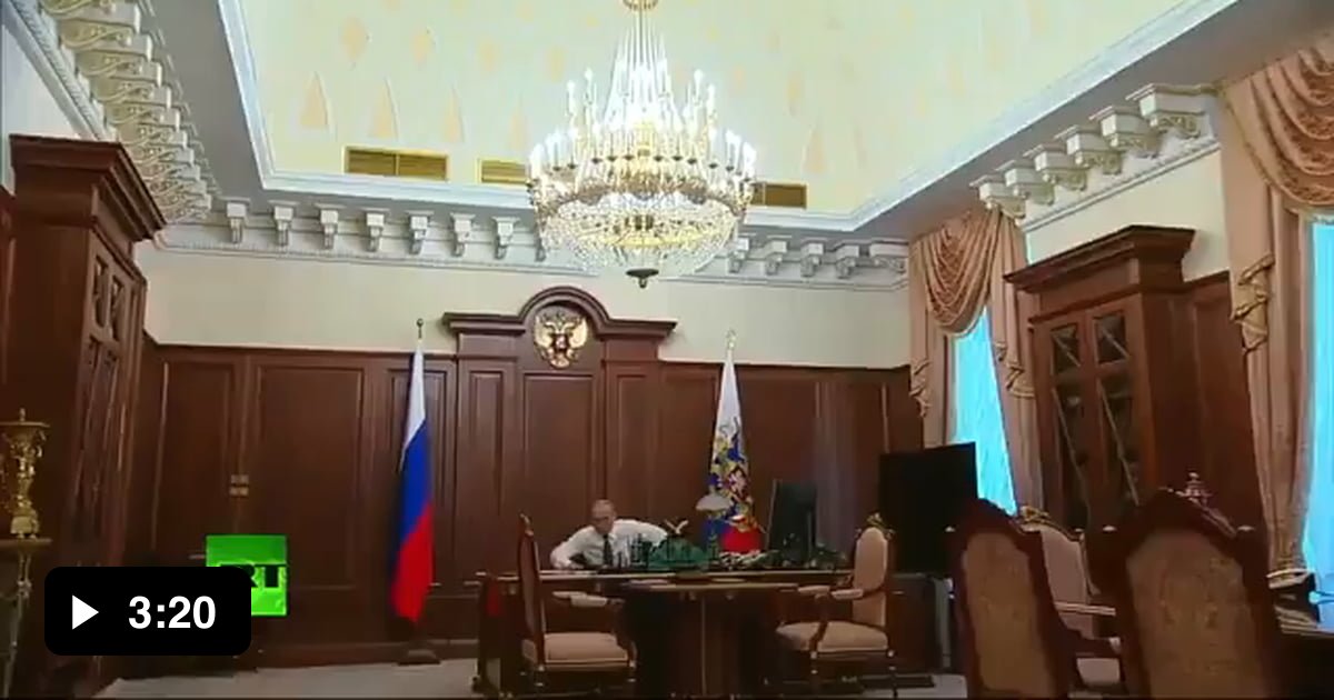 Russian President Vladimir Putin leaving his office desk in Kremlin to ...