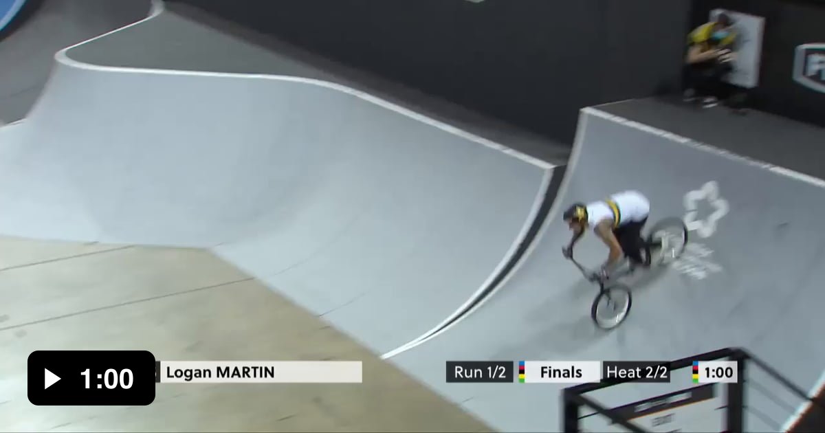 Logan Martin on a BMX bike (his winning run from the 2021 UCI BMX ...