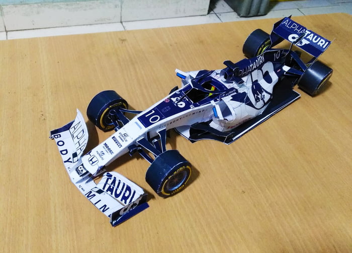Paper craft Alpha Tauri F1 car model i created. Worked on it daily for ...
