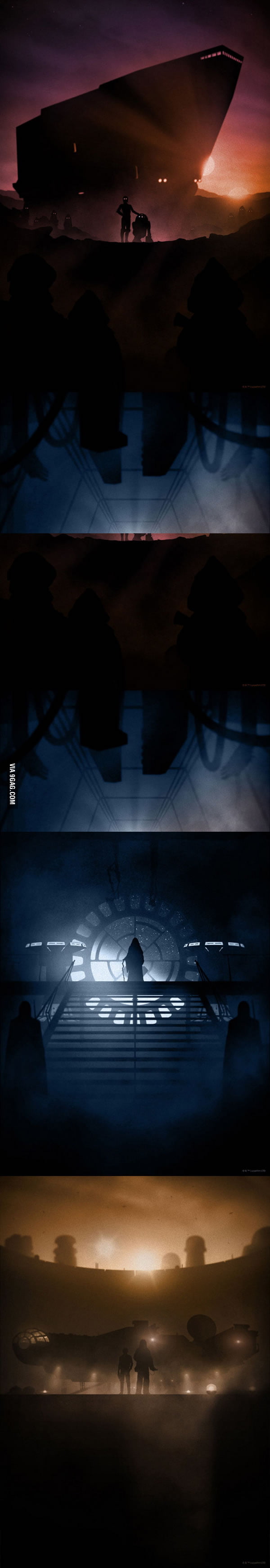 Backlit characters - 9GAG