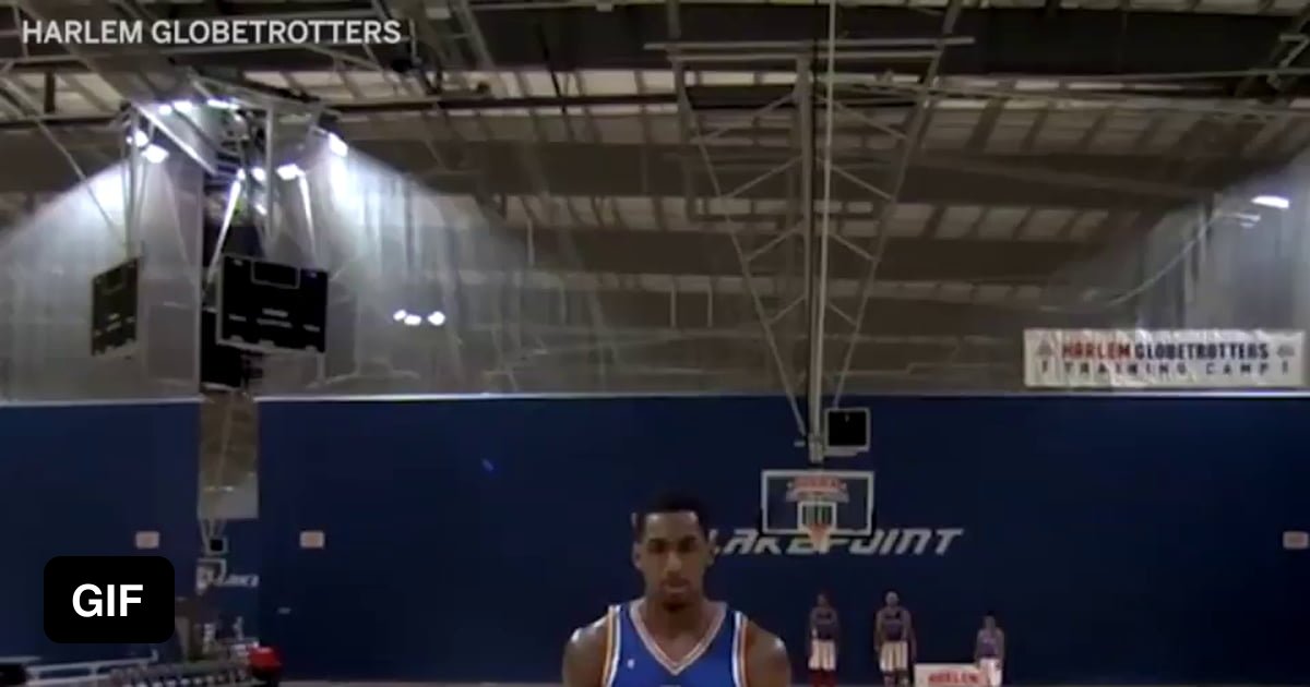 Globetrotter hits backflip shot and a new record - 9GAG