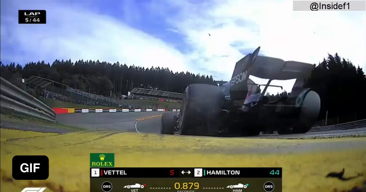 The speed of the F1 cars taking Eau Rouge hill. - 9GAG