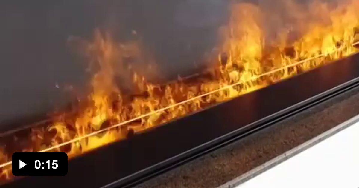 A touchable fire that works on shining orange LED light on water vapor ...