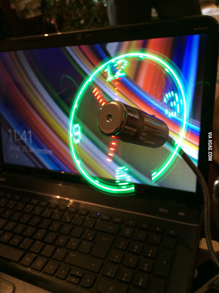 Fan, USB key, alarm clock. Best Xmas gift ever - 9GAG