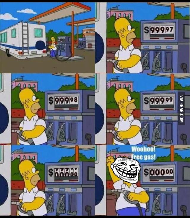Simpsons Physics: Getting Free Gas - 9GAG