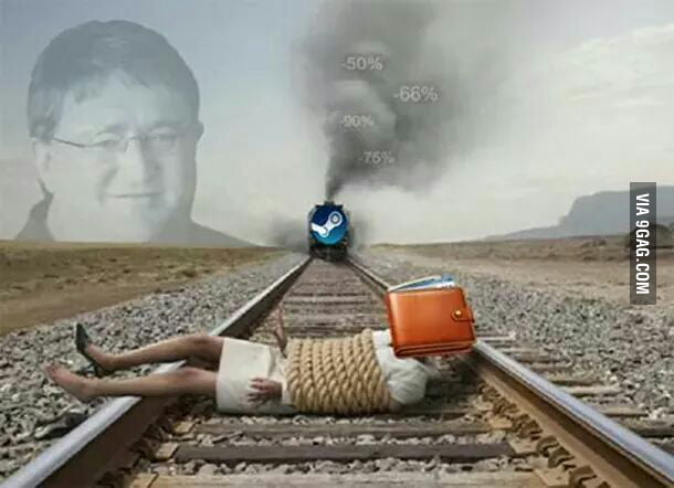 Steam sales, all hail lord Gaben. - 9GAG