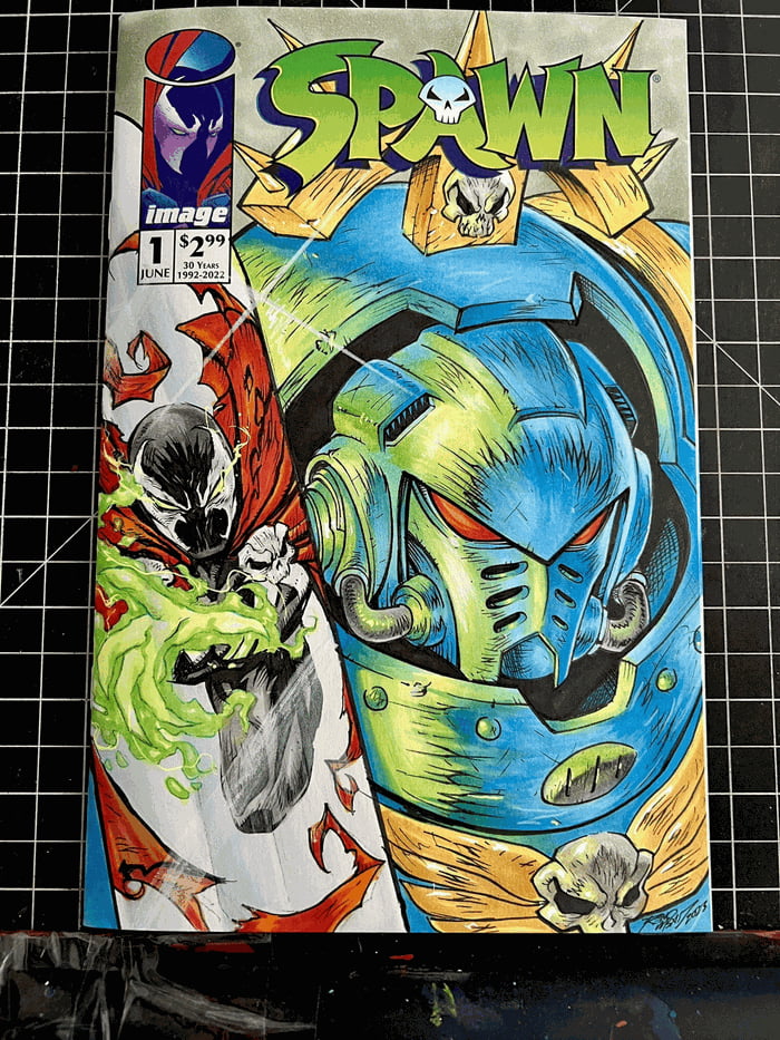 A classic comic book cover with a creative twist, blending two iconic universes into one epic ...