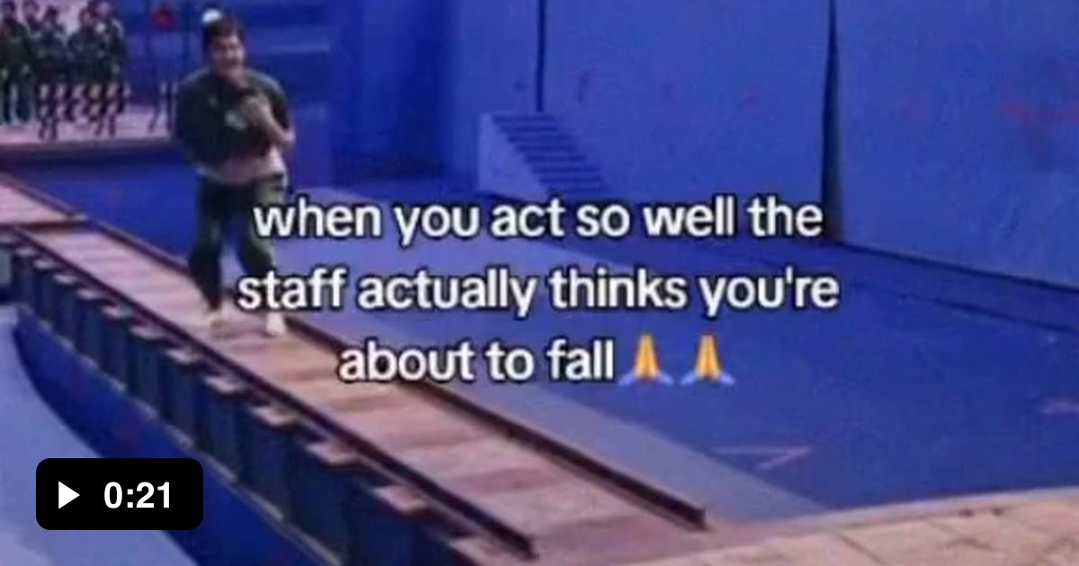 Acting so real the crew almost caught you. - 9GAG