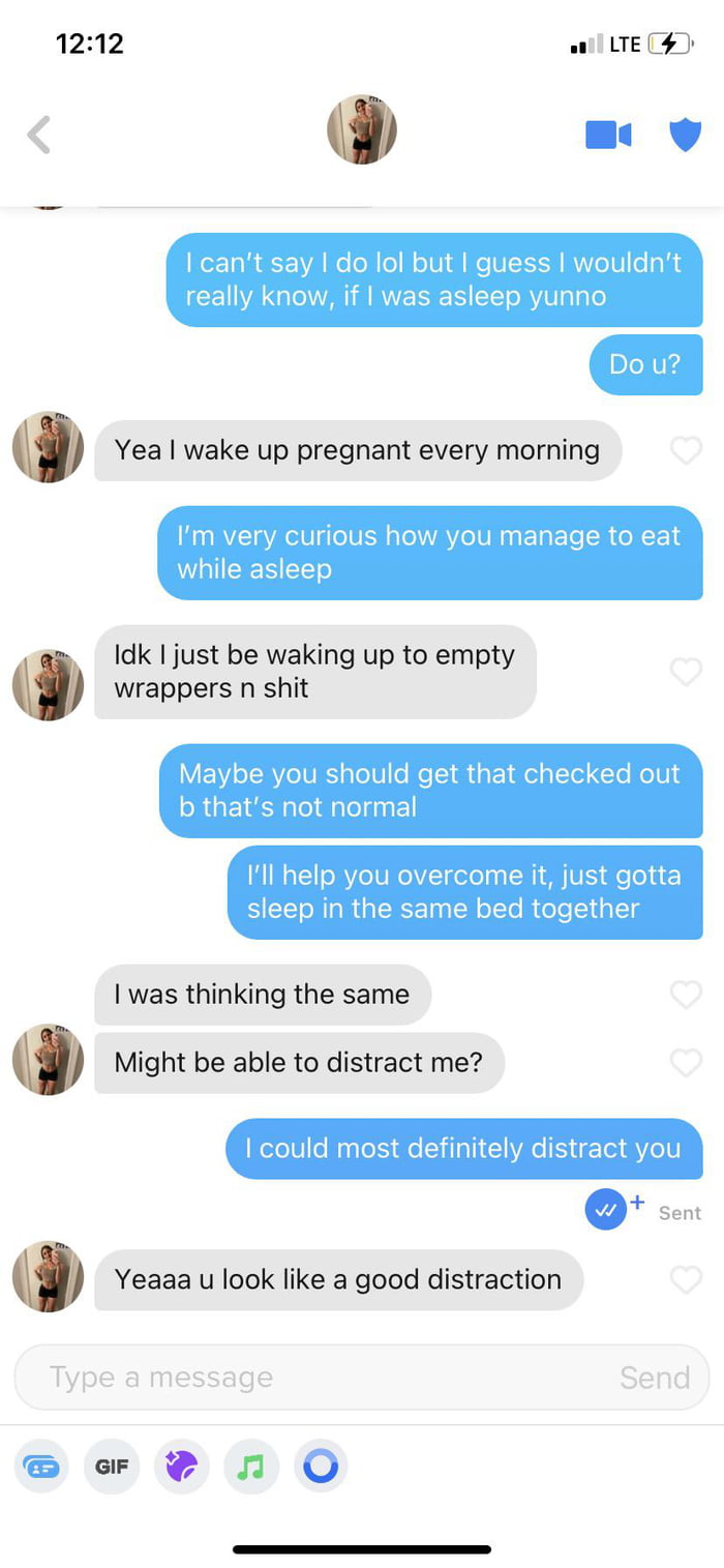 Her opener was “Do you eat in your sleep?” - 9GAG
