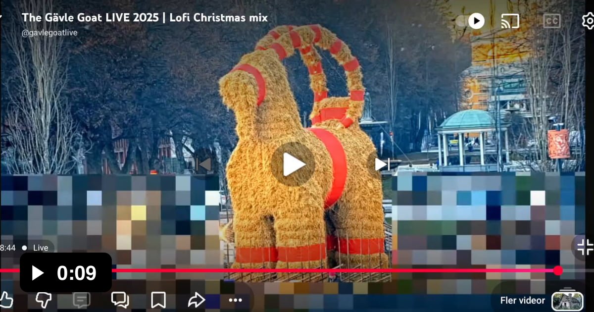 The giant straw Christmas goat from Gävle collapsed due to strong winds ...