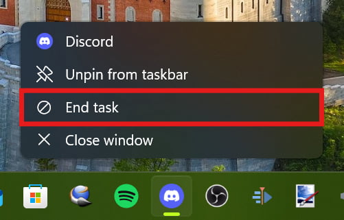 FYI, you can kill a program directly through the taskbar without Task Manager - 9GAG