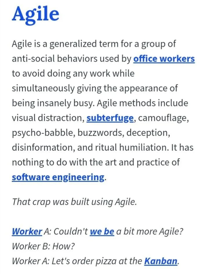 Agile/SCRUM is a cult. Please seek help. - 9GAG