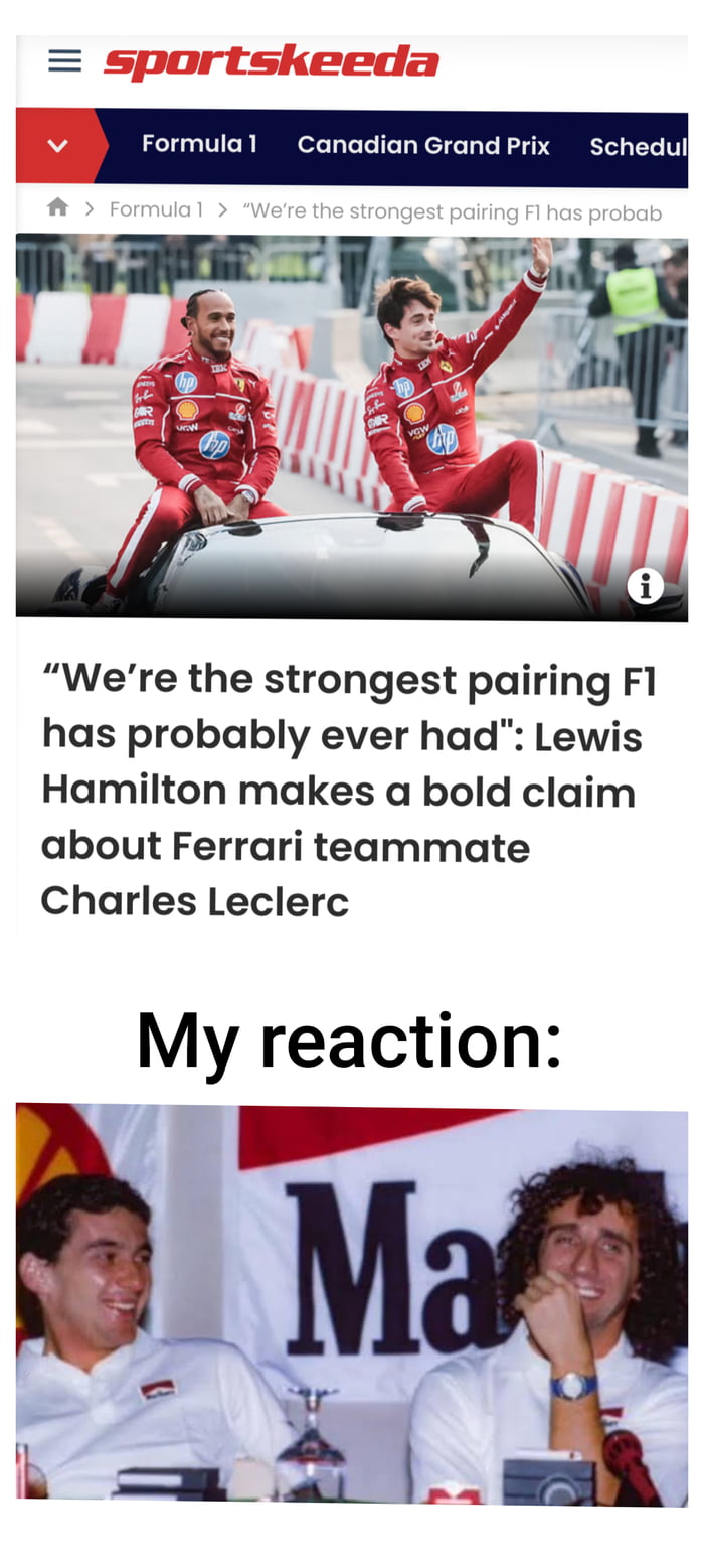 Looks like Ferrari give drugs to Hamilton - 9GAG