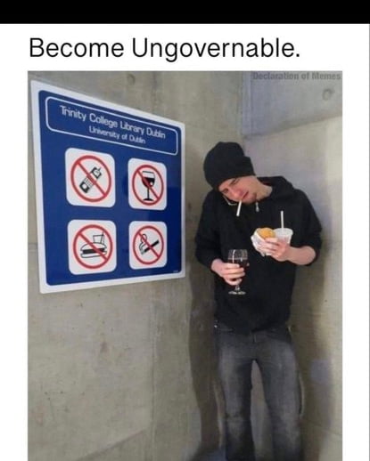 Never comply. - 9GAG