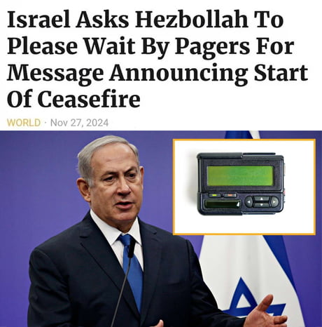 I heard there was a pager shortage in Lebanon... - 9GAG